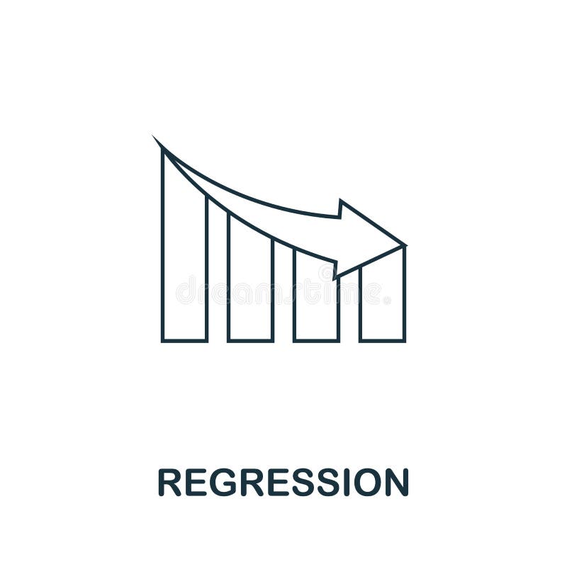 Regression Vector Icon Symbol. Creative Sign from Investment Icons ...