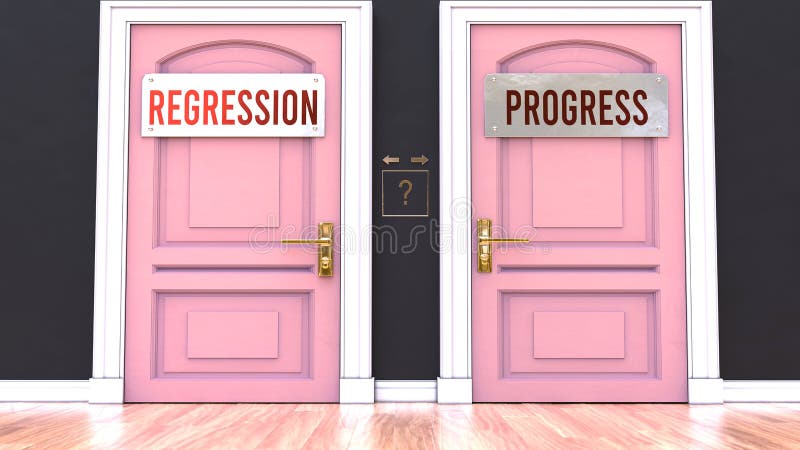 Regression or Progress - Making a Choice Stock Illustration ...