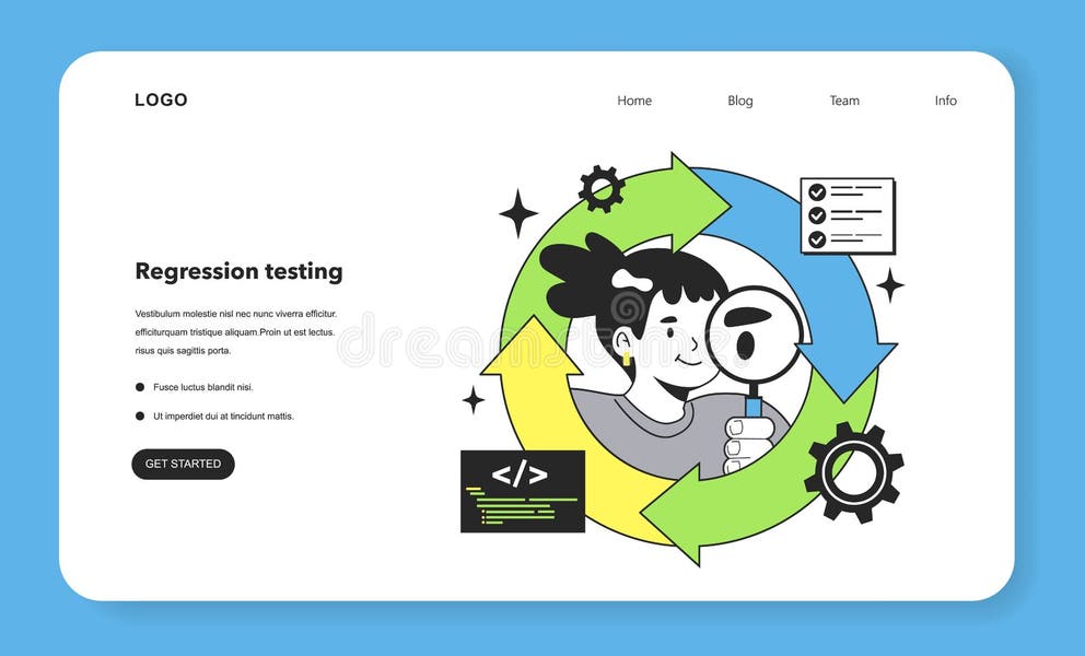 Regression Testing Technique Web Banner or Landing Page. Software ...
