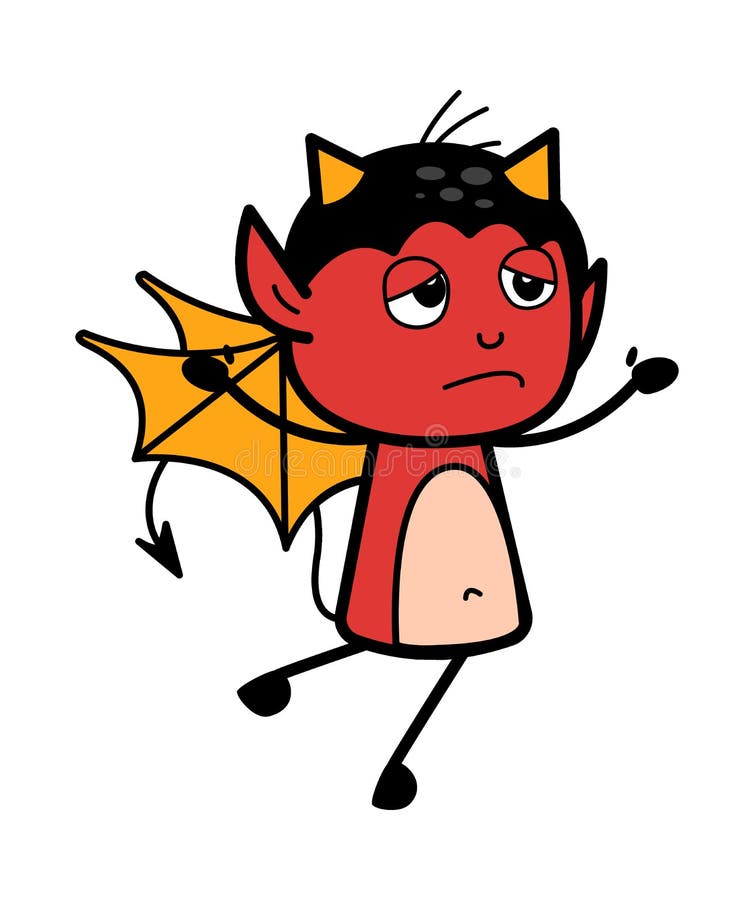 Regret Devil Cartoon stock illustration. Illustration of clipart ...