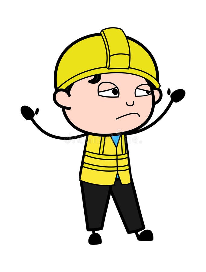 Sad Engineer Cartoon Character Stock Vector - Illustration of colorful ...