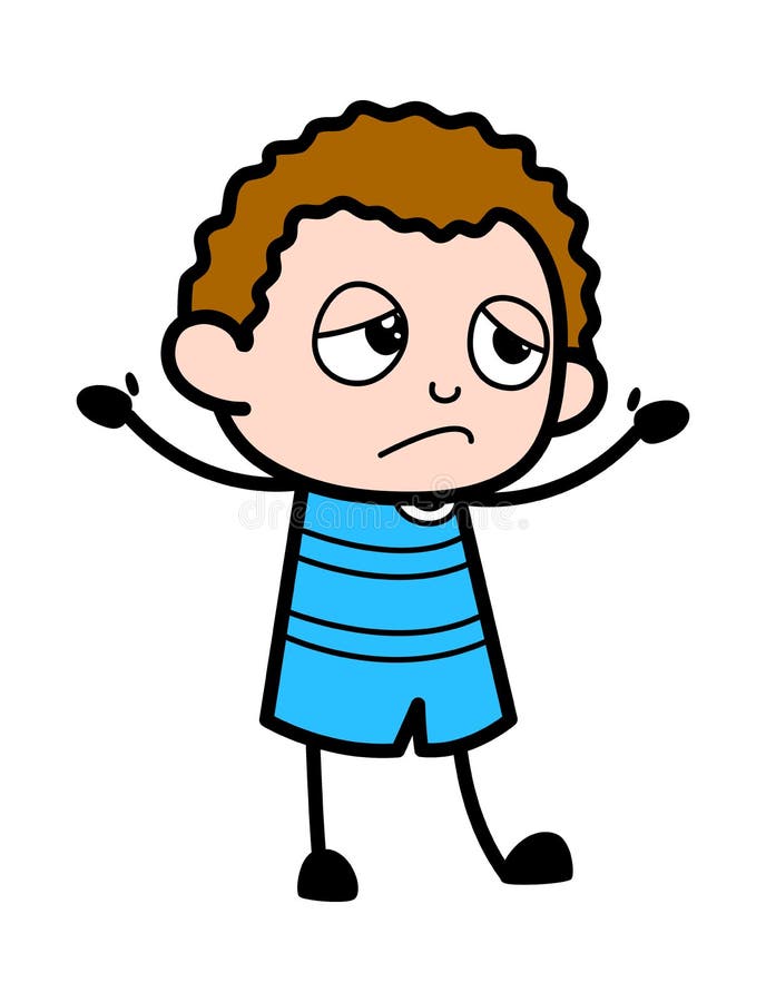 Regret Young Boy Cartoon stock illustration. Illustration of male ...