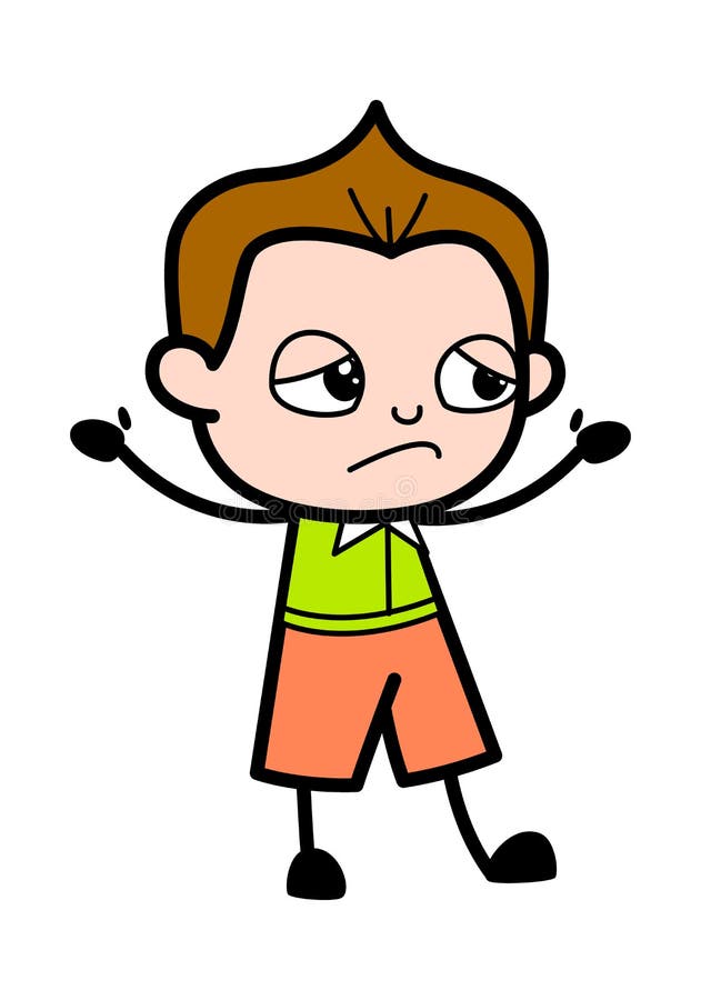 Regret Schoolboy Cartoon stock illustration. Illustration of ...
