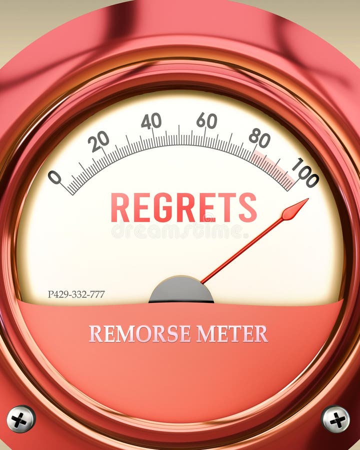 Regrets and Remorse Meter that is Hitting a Full Scale, Showing a Very ...