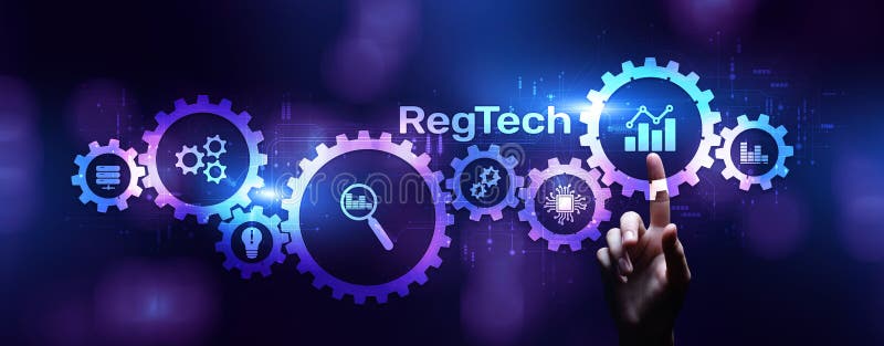 Regtech Regulation and Supervision Technology Concept on Virtual Screen ...