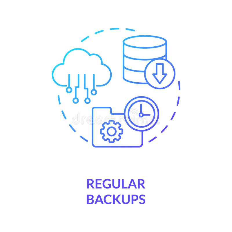 Regular Backups Concept Icon Stock Vector - Illustration of data ...