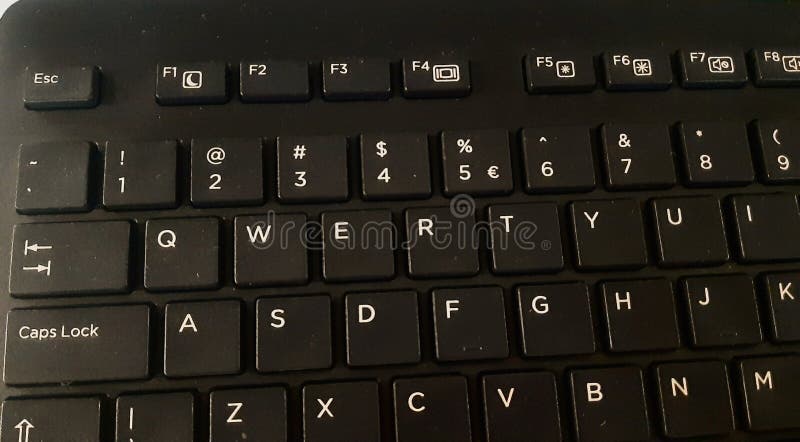 A Regular Black Computer Keyboard Stock Photo - Image of multimedia ...