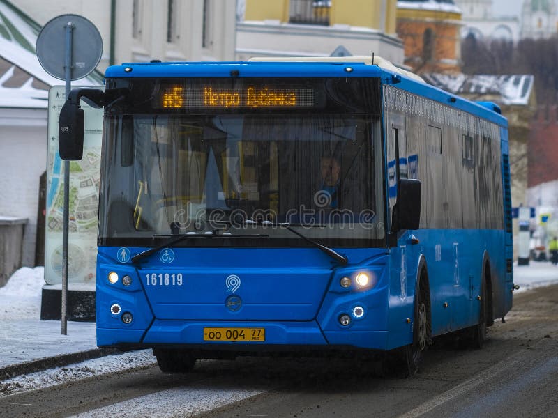 Regular bus in Moscow editorial stock image. Image of regular - 133479819