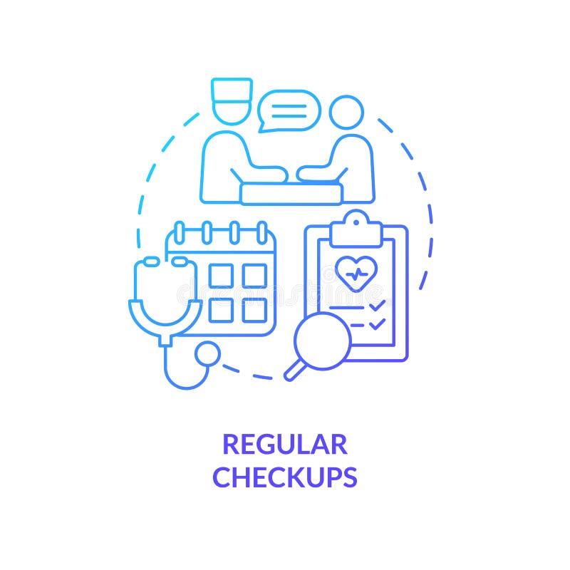 Regular Checkup Blue Gradient Concept Icon Stock Vector - Illustration ... Regular Checkup Blue Gradient Concept Icon Stock Vector - Illustration ...