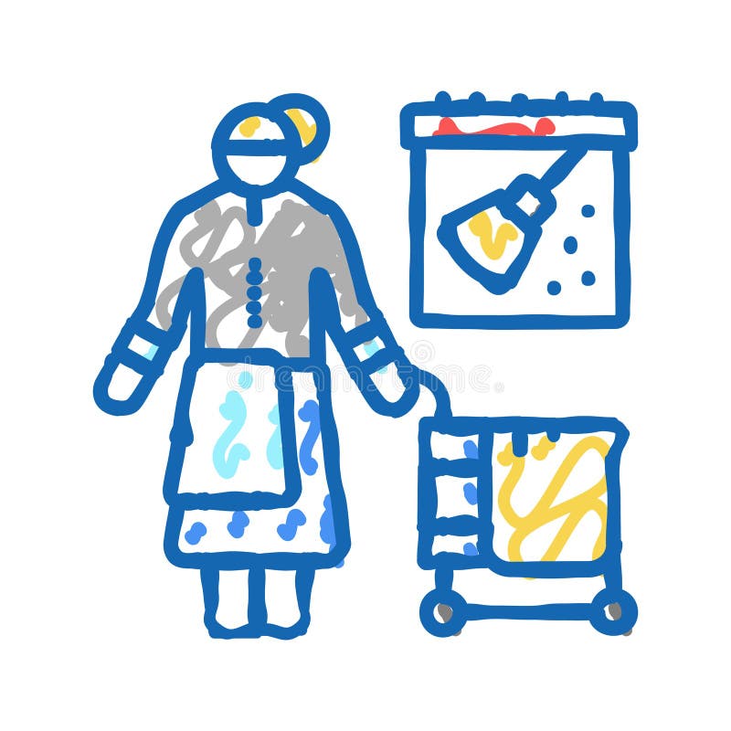 Regular Cleaning Icon Doodle Illustration Stock Vector - Illustration ...