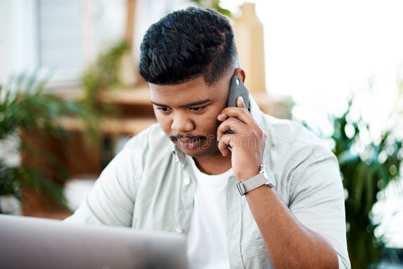 Regular Client Updates are Just a Phone Call Away. a Young Businessman ...