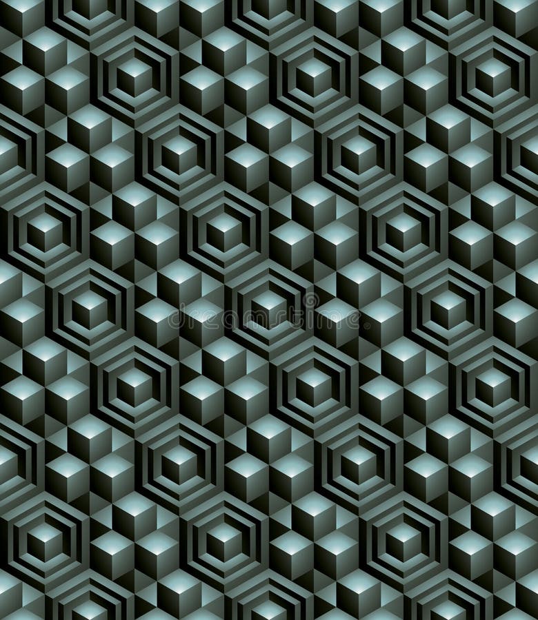 Regular Colorful Textured Endless Pattern with Three-dimensional Cubes ...