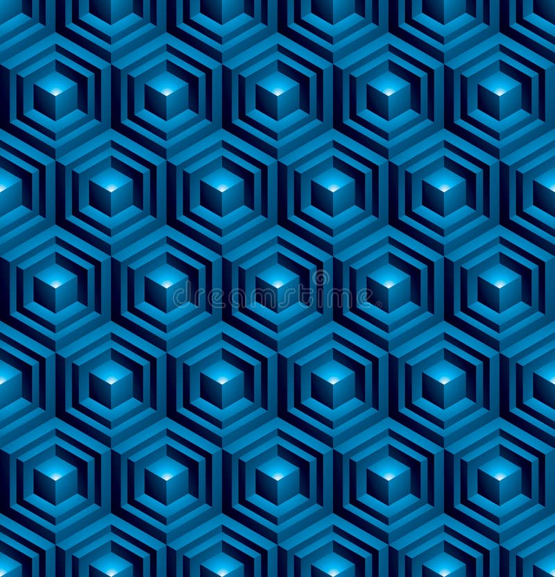 Regular Colorful Textured Endless Pattern with Three-dimensional Cubes ...