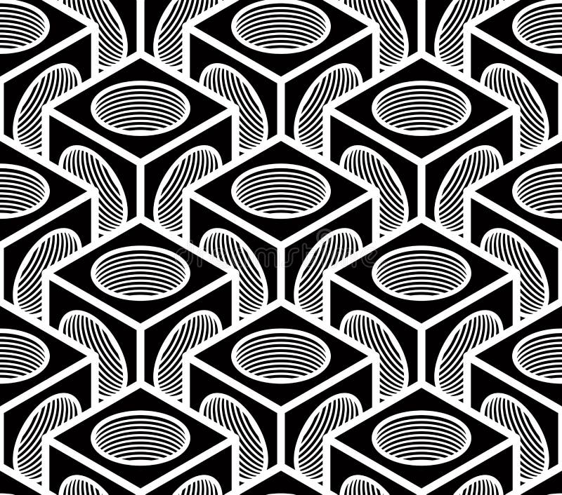 Regular Contrast Textured Endless Pattern with Cubes, Continuous Stock ...