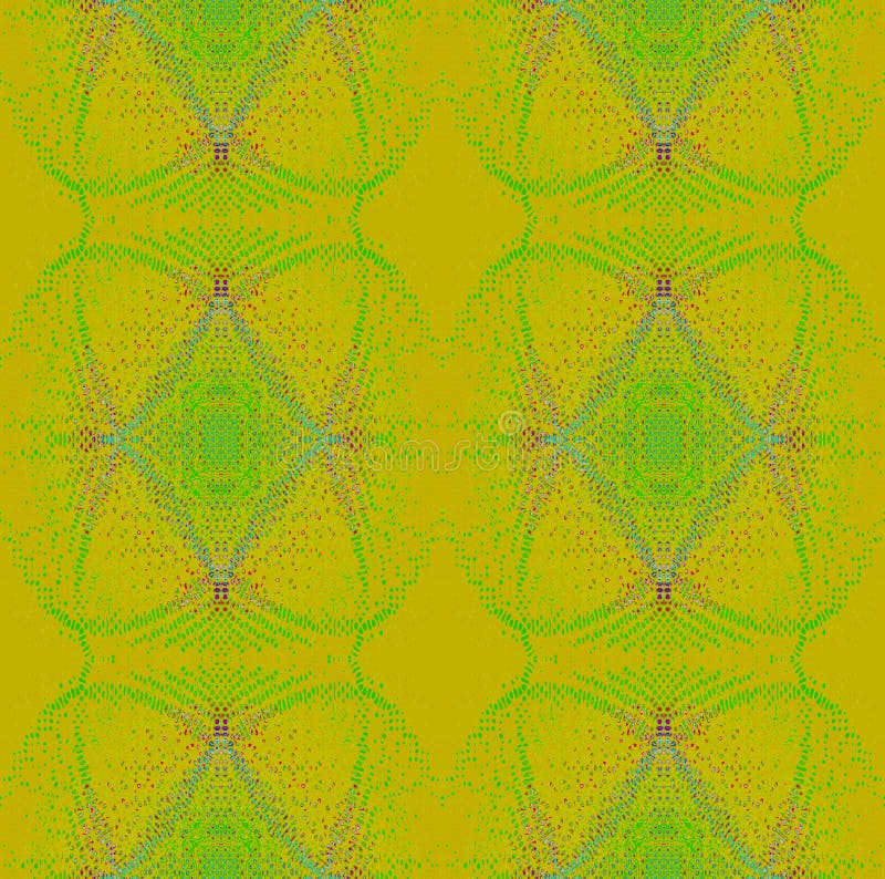 Regular Delicate Diamond Pattern with Dots Lemon Lime Green Bright ...