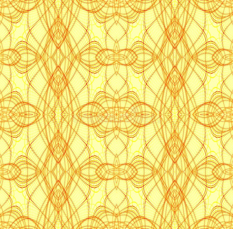 Regular Delicate Ellipses and Diamond Pattern Yellow Orange Stock ...