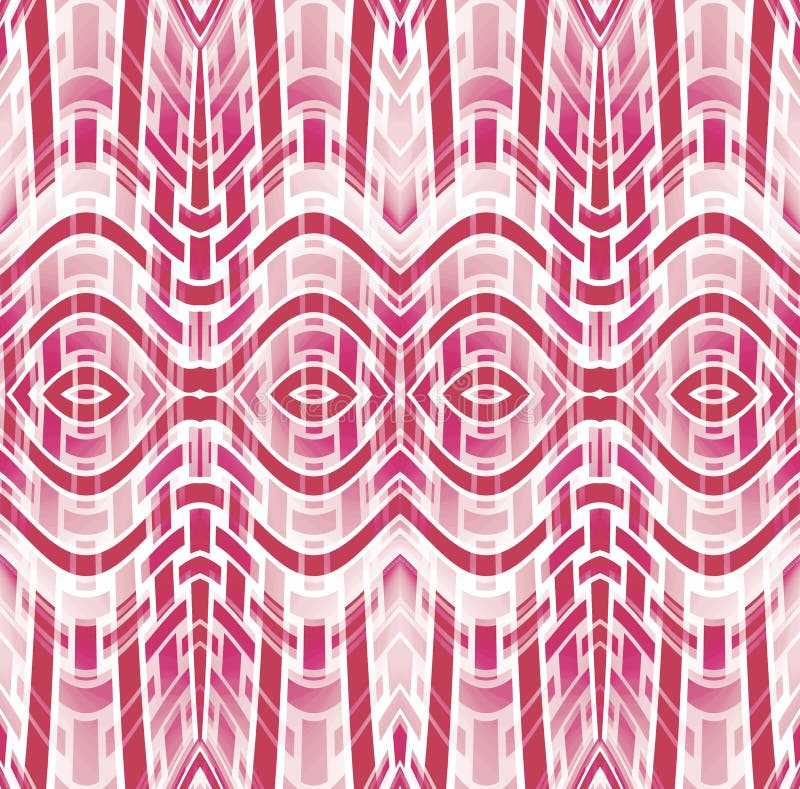 Regular Ellipses and Stripes Pattern Red Violet Pink White Curved Stock ...