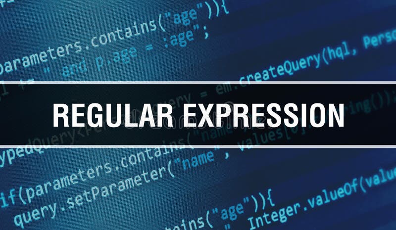 Regular Expression with Binary Code Digital Technology Background ...
