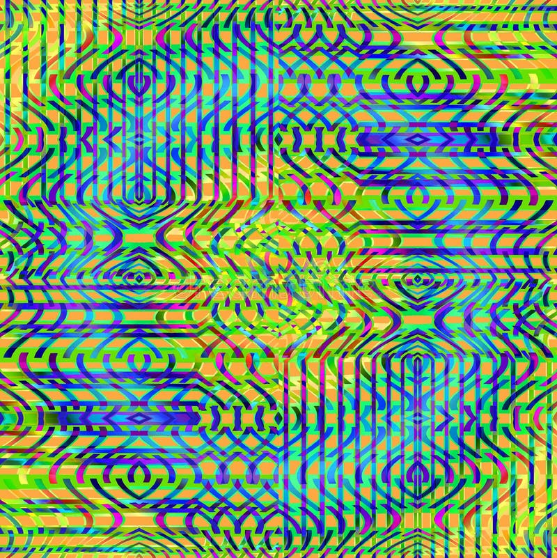 Regular Intricate Circle Pattern with Stripes Multicolored Centered and ...