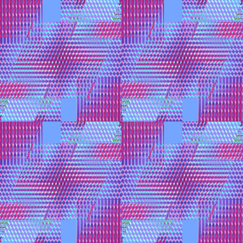 Regular Intricate Diamond and Squares Pattern Red Violet Purple Stock ...