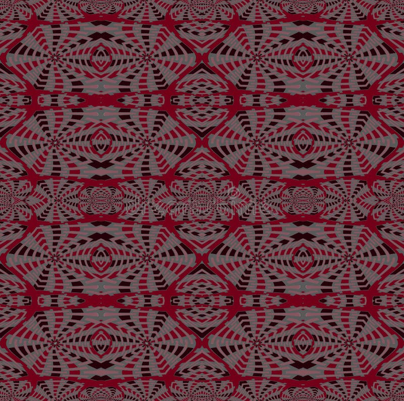 Regular Intricate Pattern Red Pink Gray Black Stock Illustration ...
