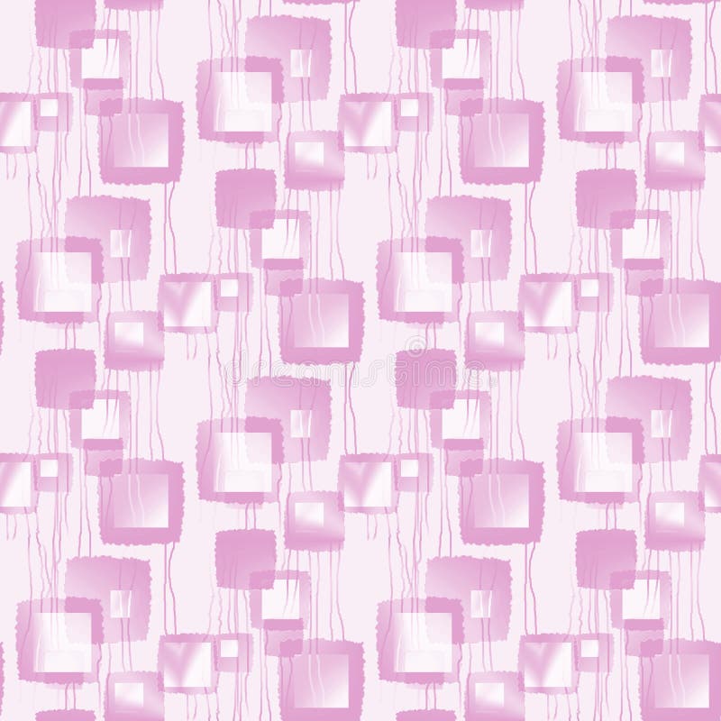 Regular Intricate Squares Pattern with Wavy Lines Pink Violet White ...