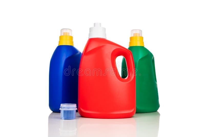 Regular Liquid Laundry Detergent of Various Fragrance Variant on White ...