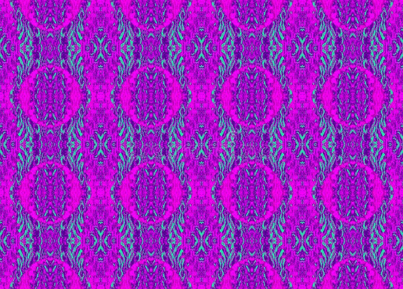 Regular Ornamental Pattern Circles Violet and Purple with Mint Green ...
