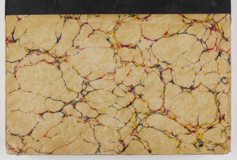 Beige Cover with Marble Effect from an Old, Worn Book or Register ...