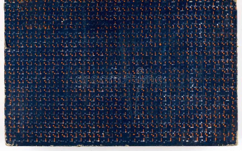 Blue Background Cover and Orange Design of an Old, Worn Book or ...