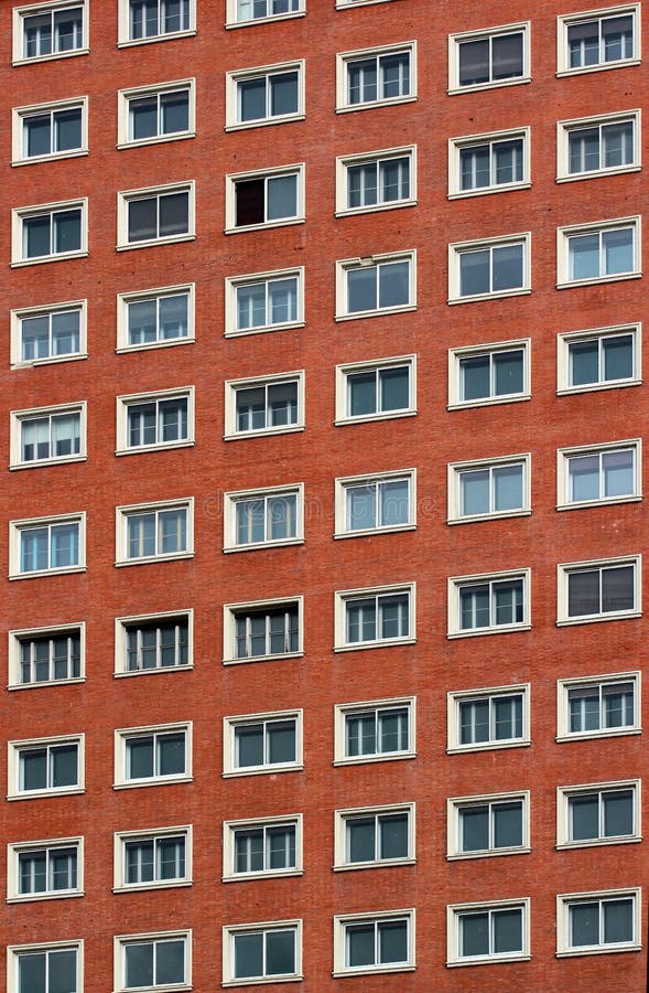 Regular Pattern of Windows in a Modern Building Stock Image - Image of ...