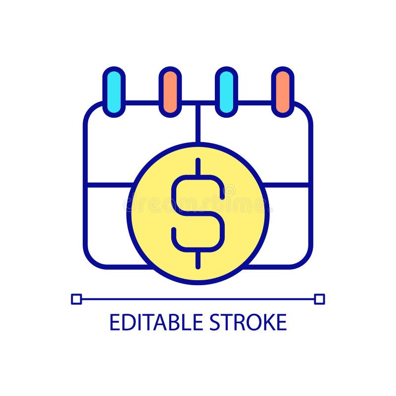Regular Payment RGB Color Icon Stock Vector - Illustration of logotype ...