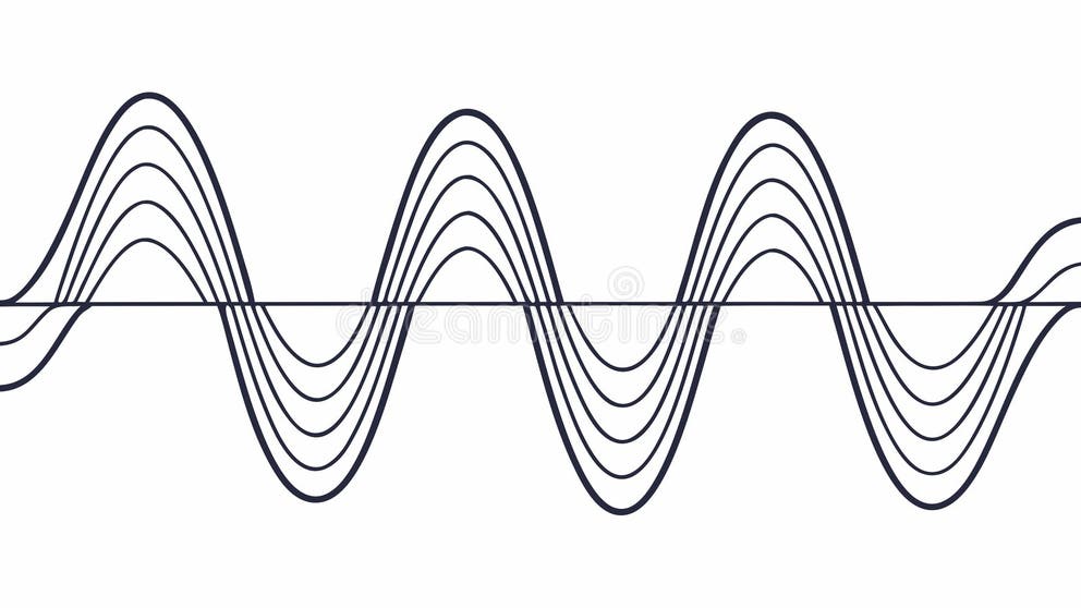 Regular Sine Wave Pattern Vector Art, Steady Rhythm, Vector Design ...