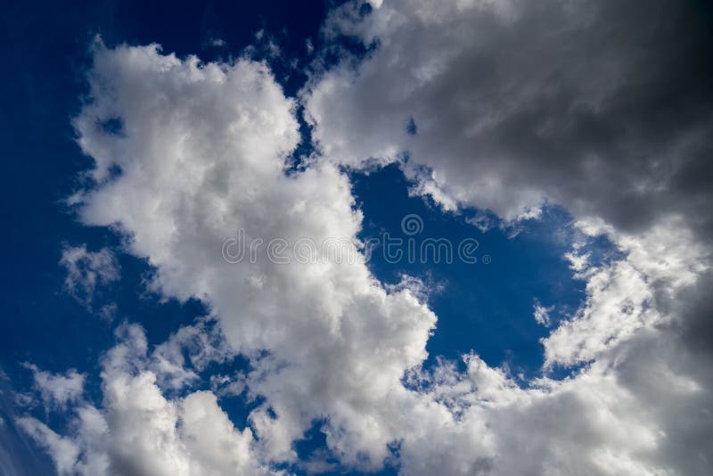 Regular Spring Clouds on Blue Sky at Daylight in Continental Europe ...