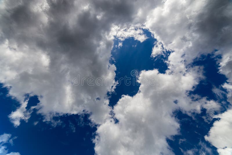 Regular Spring Clouds on Blue Sky at Daylight in Continental Europe ...