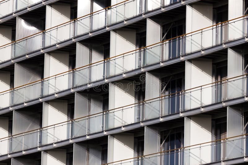 Regular Structure of Windows and Balconies Stock Image - Image of city ...