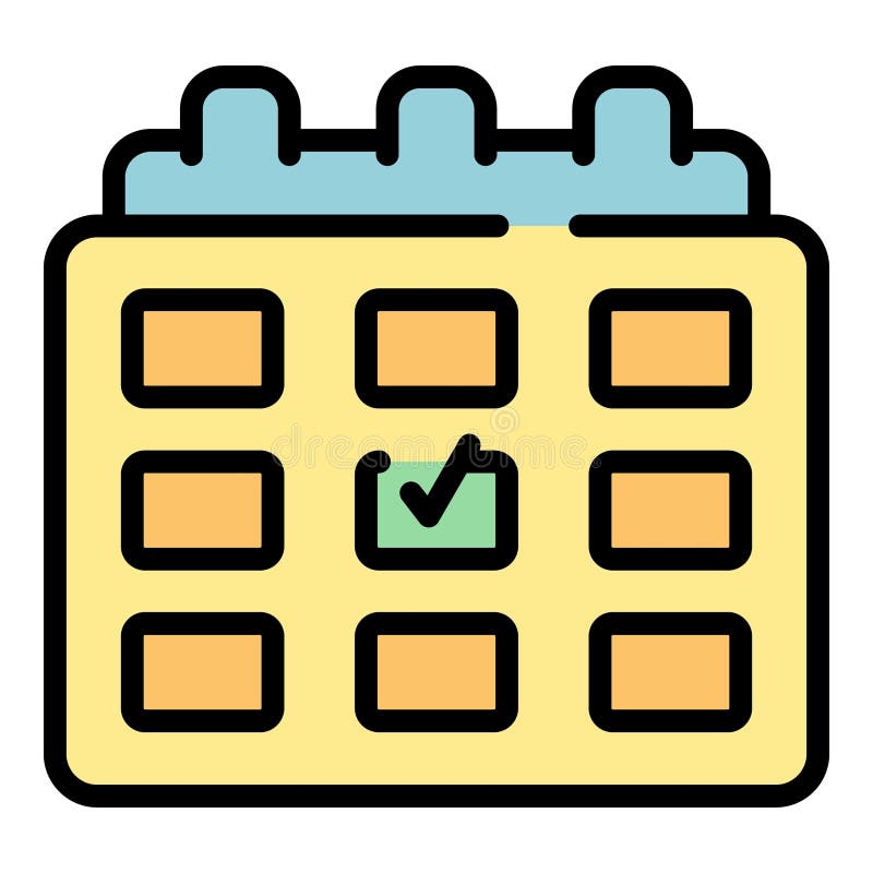 Calendar Report Icon Vector Flat Stock Illustration - Illustration of ...