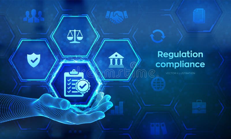 Regulation Compliance Financial Control Internet Technology Concept on ...