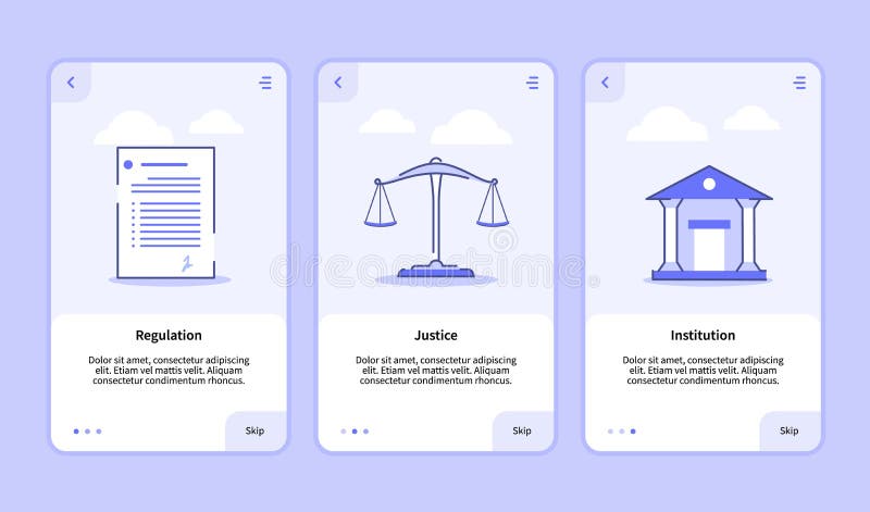 Regulation Justice Institution Onboarding Screen For Mobile Apps ...
