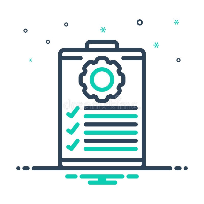 Mix Icon for Requirement, Demand and Rule Stock Vector - Illustration ...