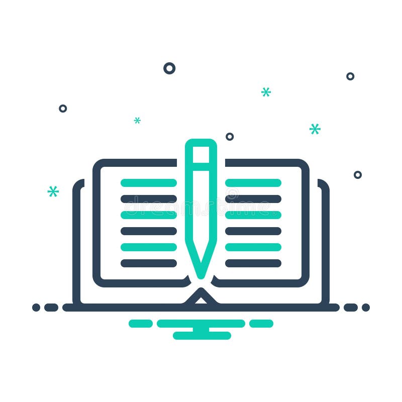 Mix Icon for Rules, Guideline and Book Stock Vector - Illustration of ...