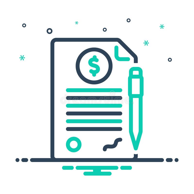 Mix Icon for Agreement, Contract and Legal Stock Vector - Illustration ...