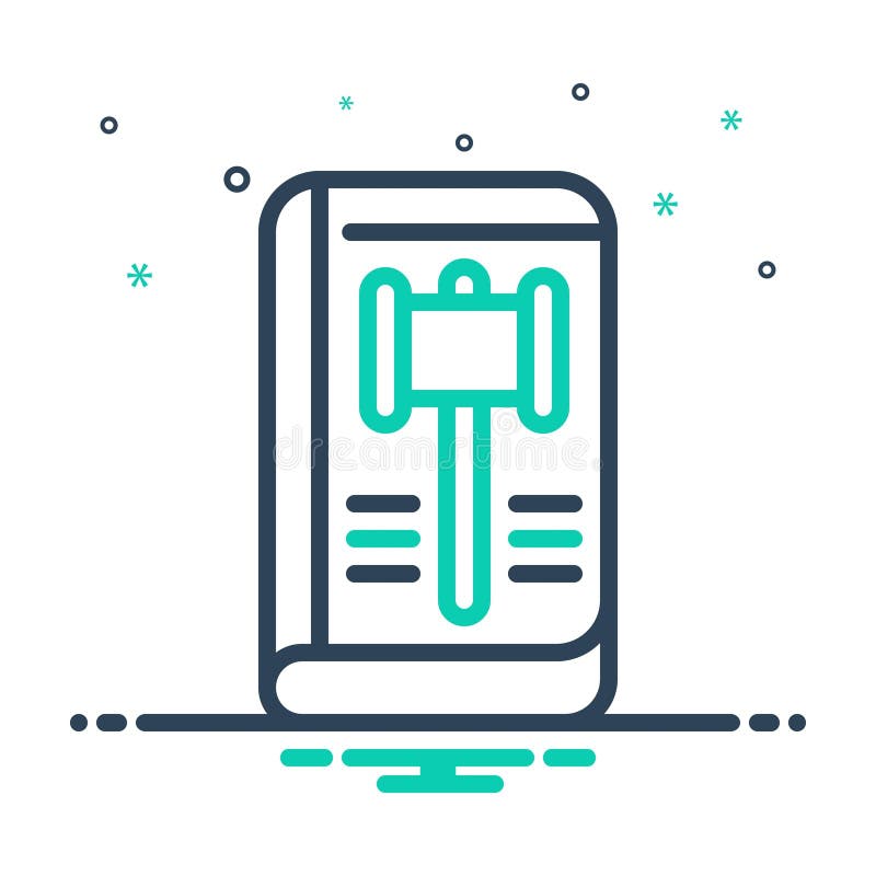 Mix Icon for Conduct, Law Book and Law Stock Vector - Illustration of ...