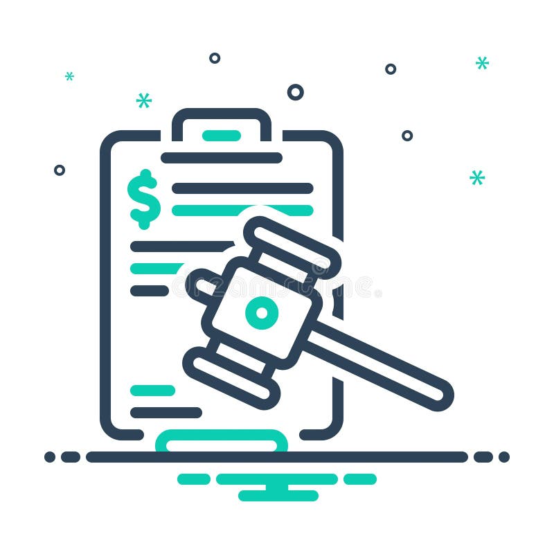Mix Icon for Penalty, Chastisement and Legal Stock Vector ...