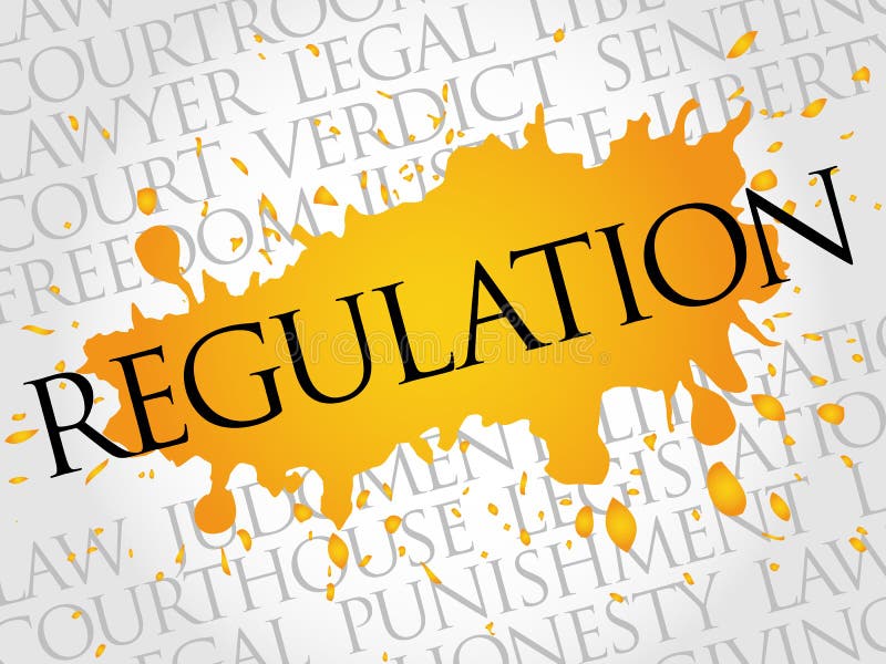 Regulation word cloud stock illustration. Illustration of pass - 200223812