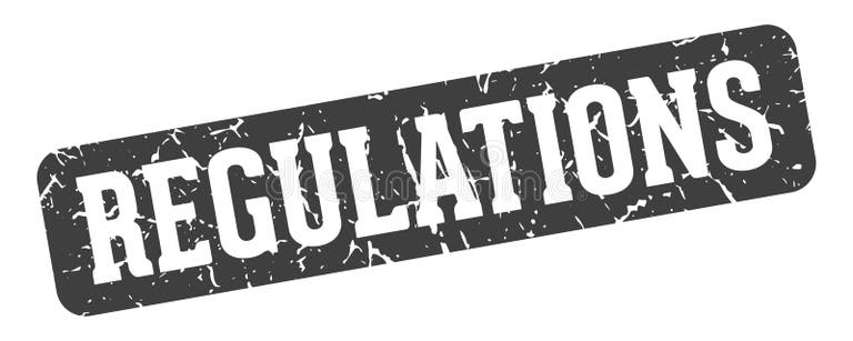 Regulations Rectangular Sign. Regulations Stamp Stock Vector ...