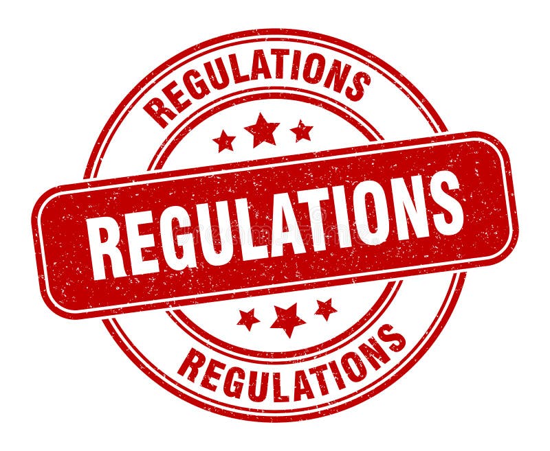 Regulations Stamp. Regulations Label. Round Grunge Sign Stock Vector ...