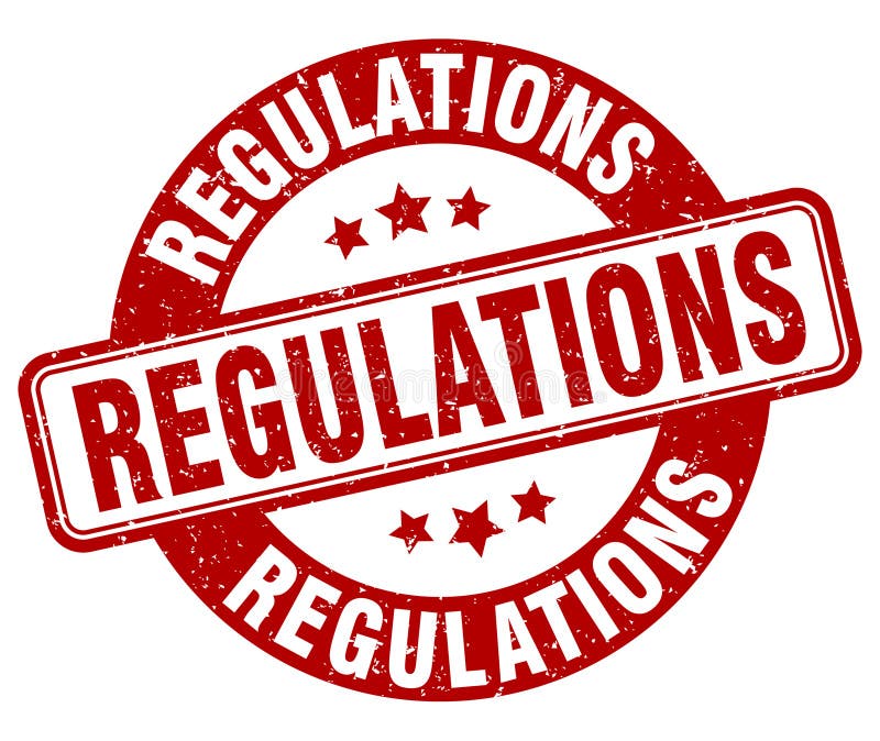 Regulations Stamp. Regulations Label. Round Grunge Sign Stock Vector ...