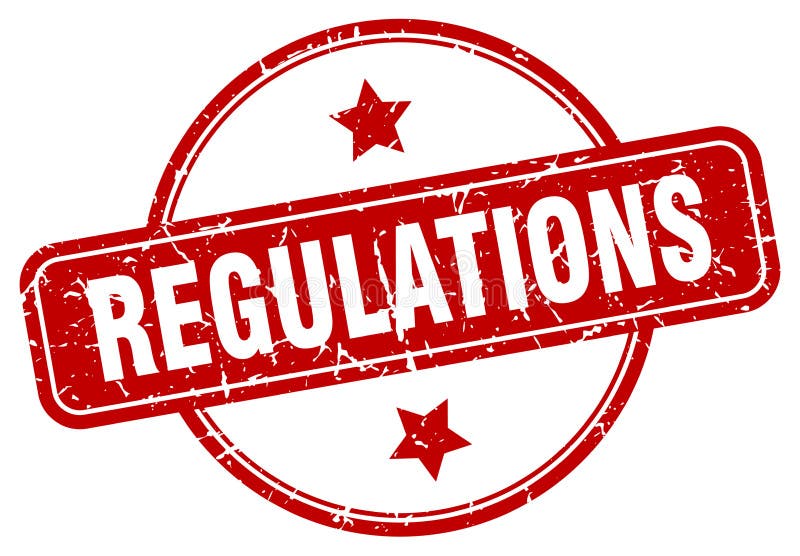 Regulations Stamp. Regulations Round Vintage Grunge Label Stock Vector ...