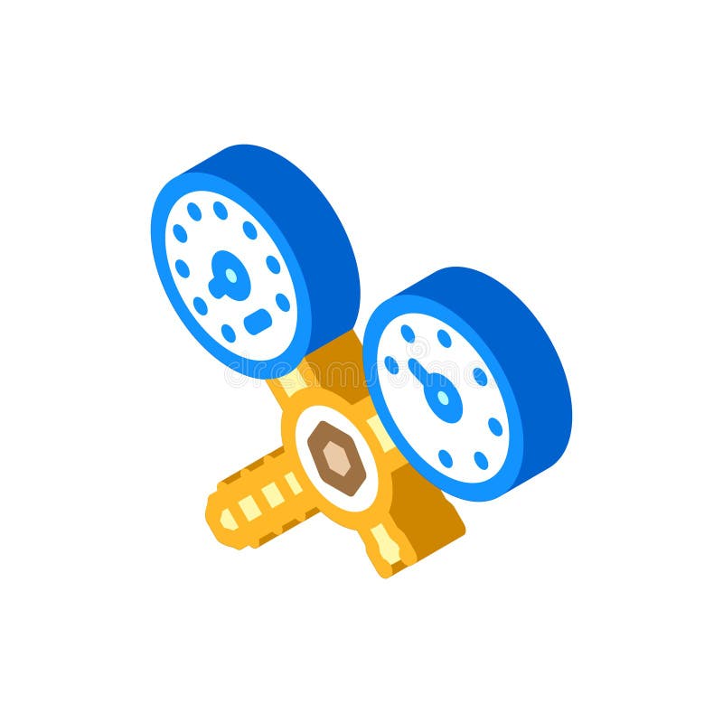 Regulator Gas Service Isometric Icon Vector Illustration Stock ...